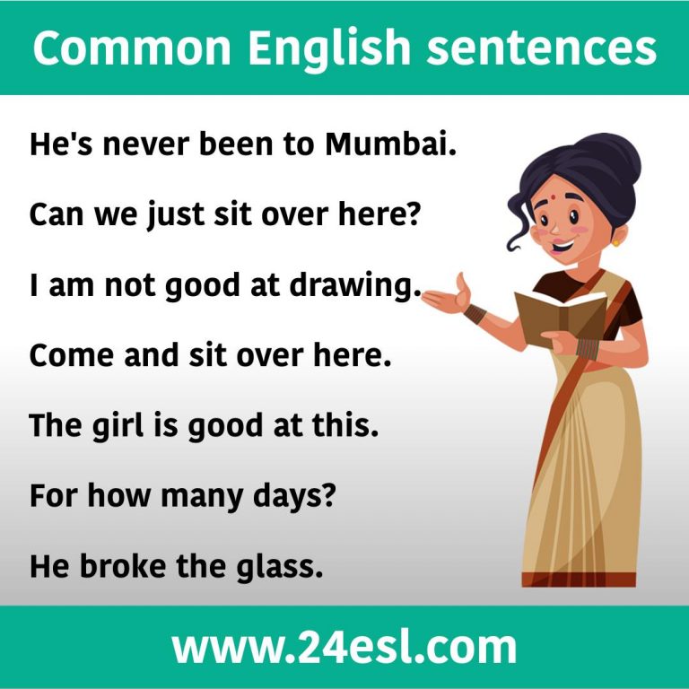 Common English sentences used in daily life - 24esl.com