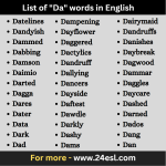 List of "Da" words in English - 24esl.com